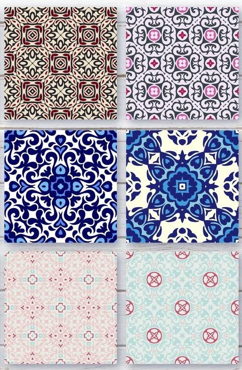 Vector eps seamless pattern classic tiles