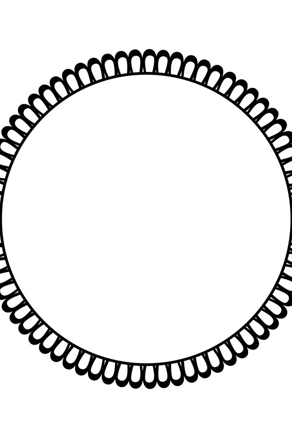 Black label icon with lacy element