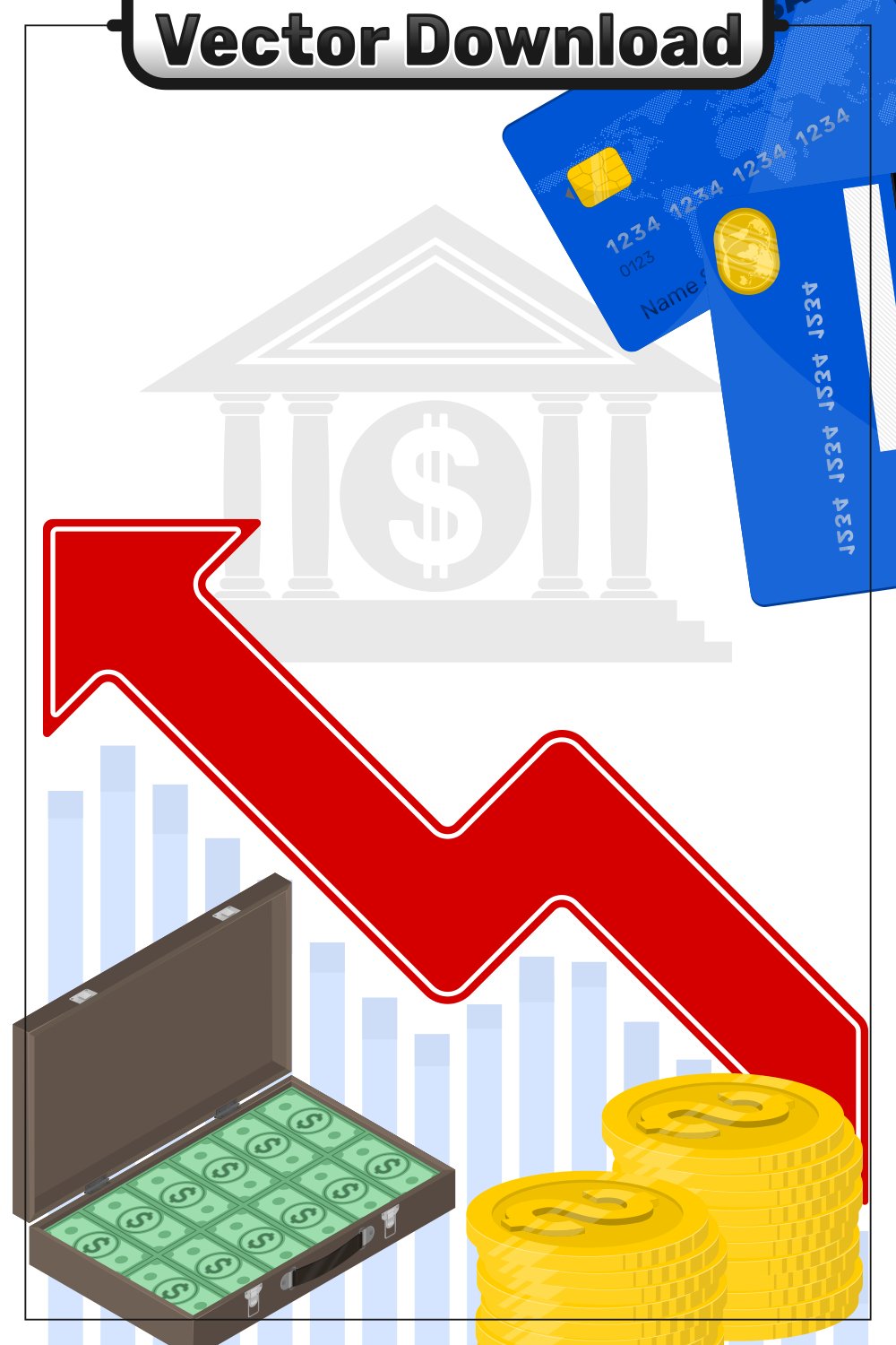 Banking And Finance Element Vector Design