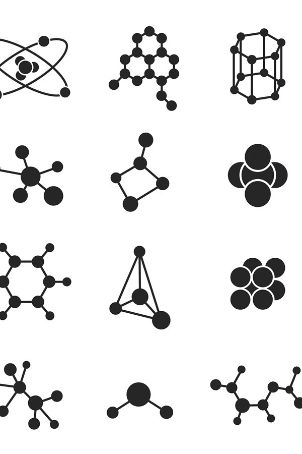 Molecular structure. Science molecules, atom. Chemical bonds