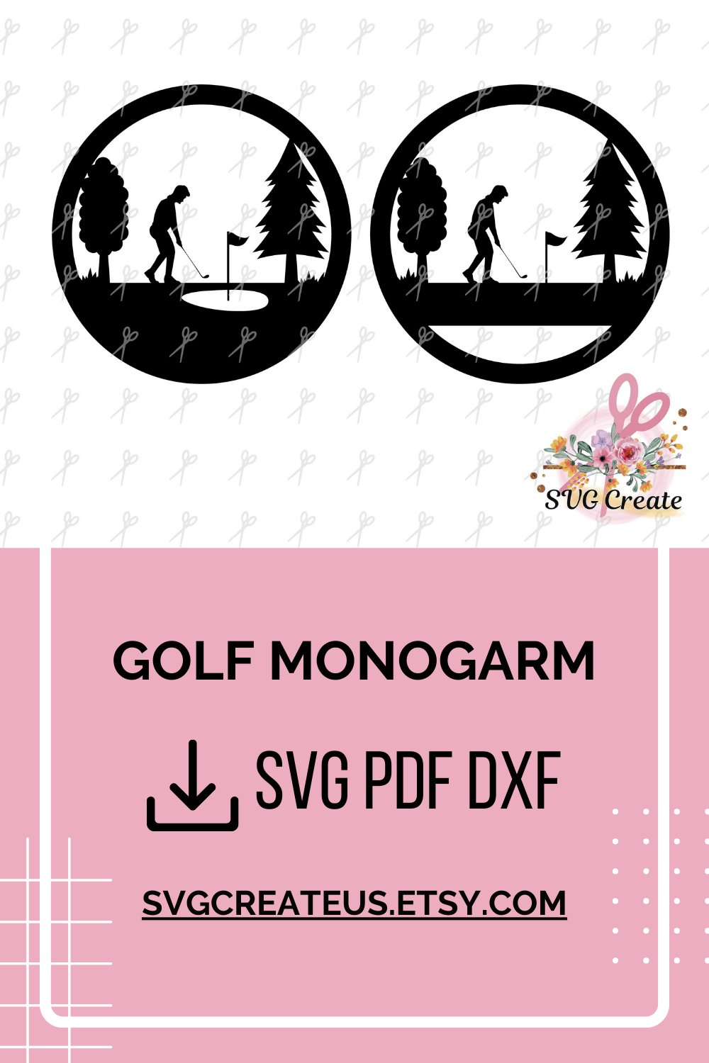 Golf svg, golf monogram, golfer svg, golfer design
