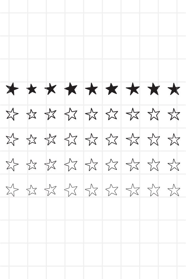 Hand drawn stars SVG PNG AI EPS, vector cut file