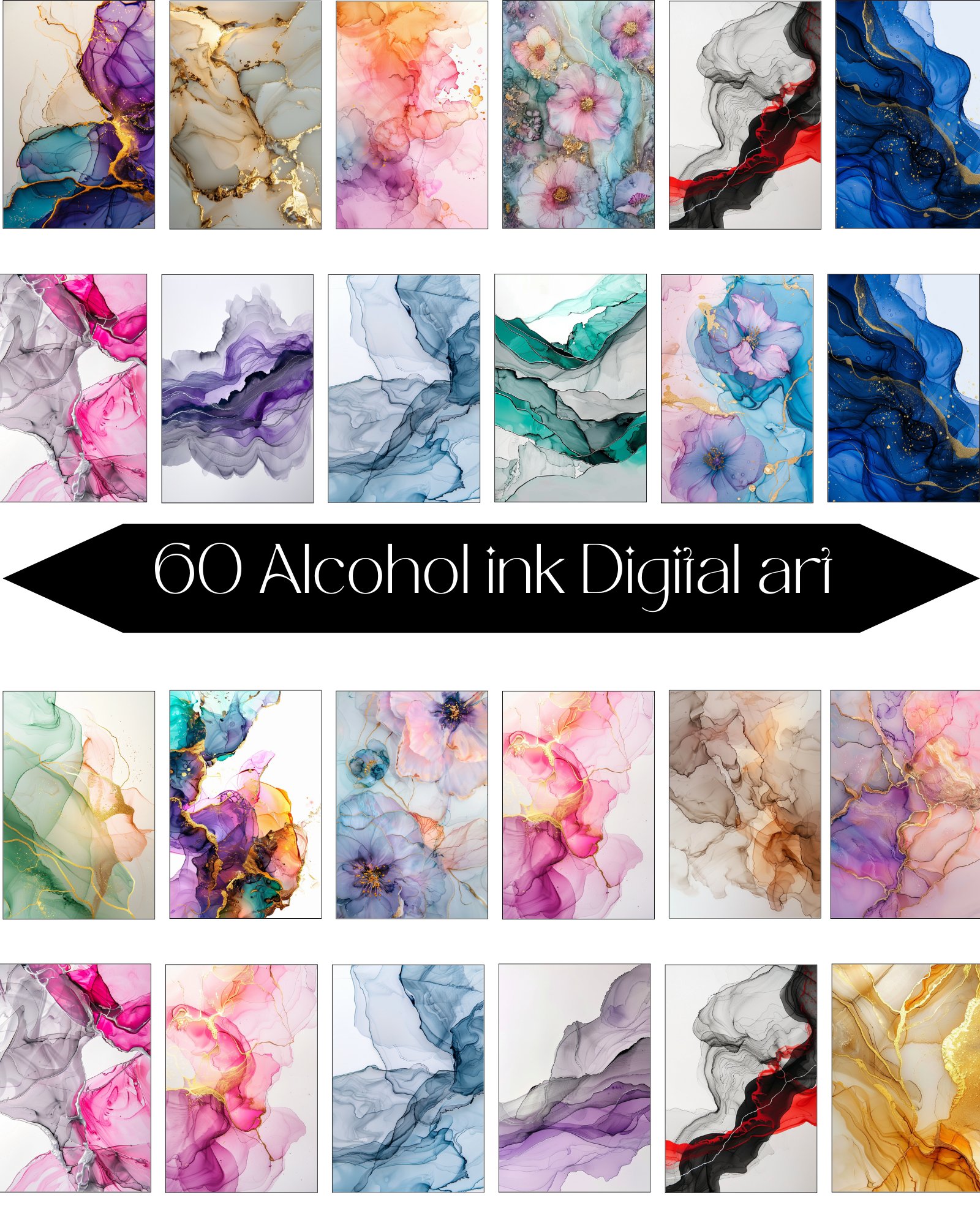Alcohol Ink Digital Backgrounds, Alcoholk ink Print art,