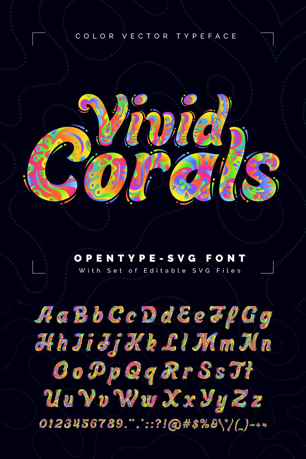 Vivid Corals - Color Vector Font