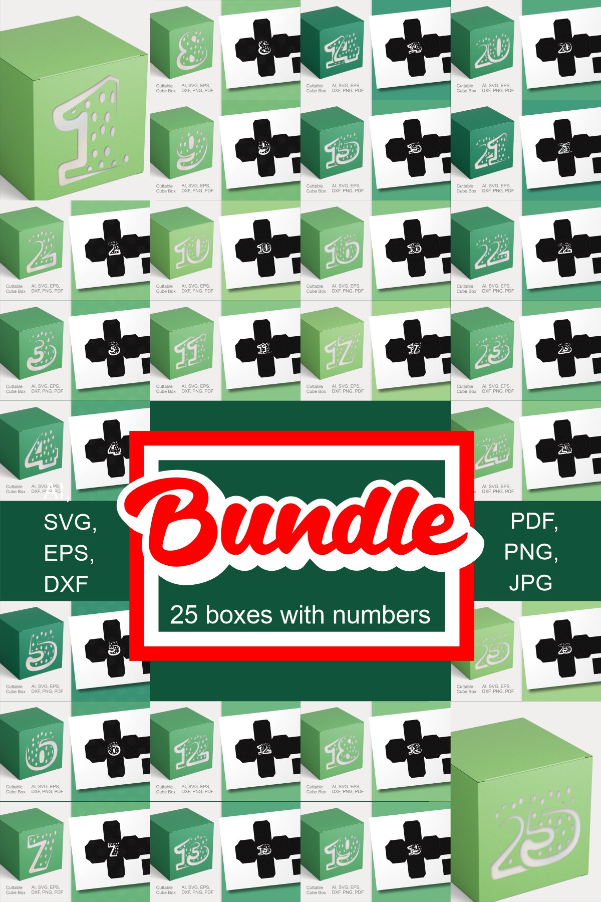 Bundle Advent Number Cube Boxes | Christmas Countdown