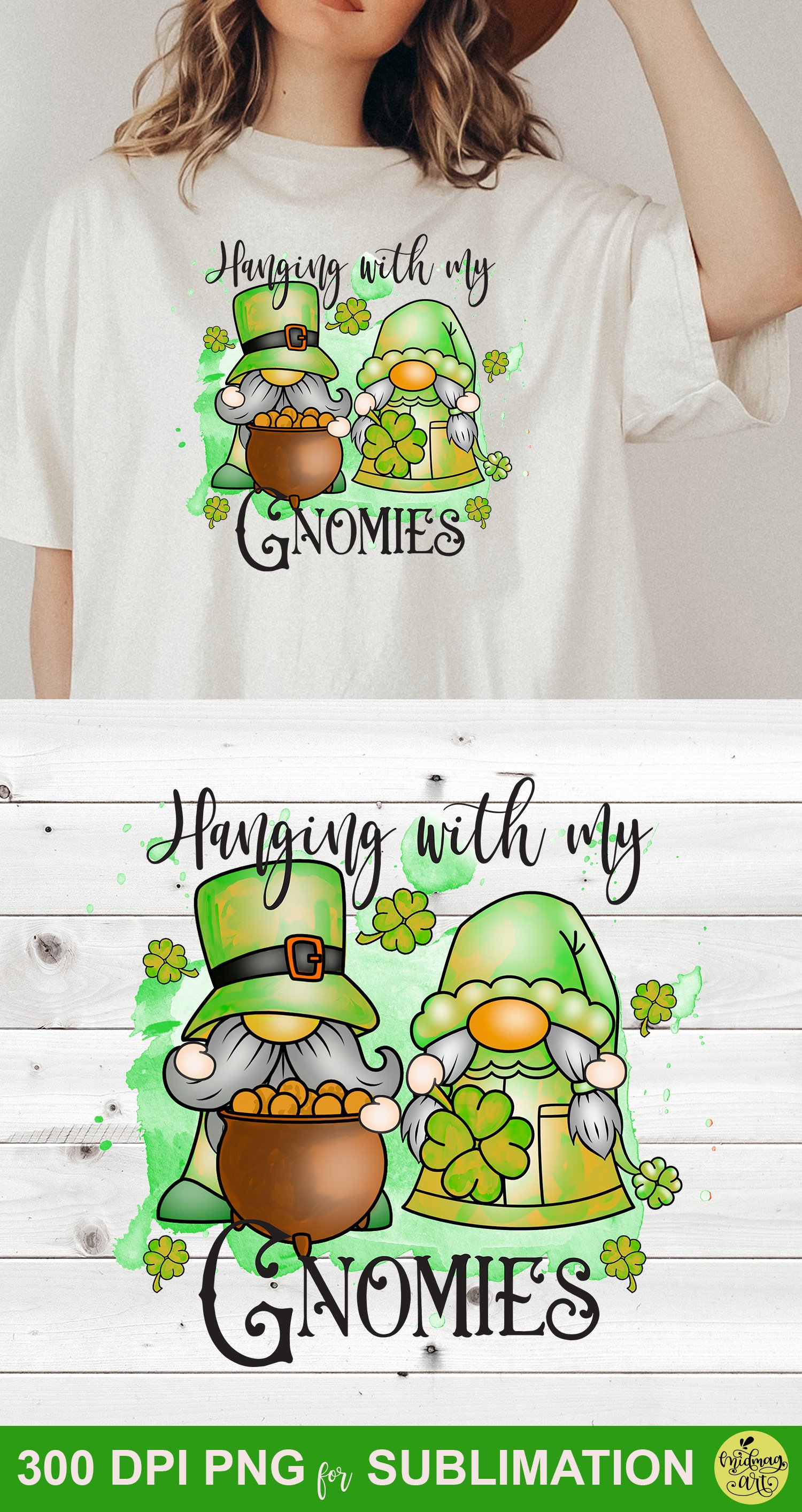 Hanging with my gnomies png, st. patrick's day (2409799)