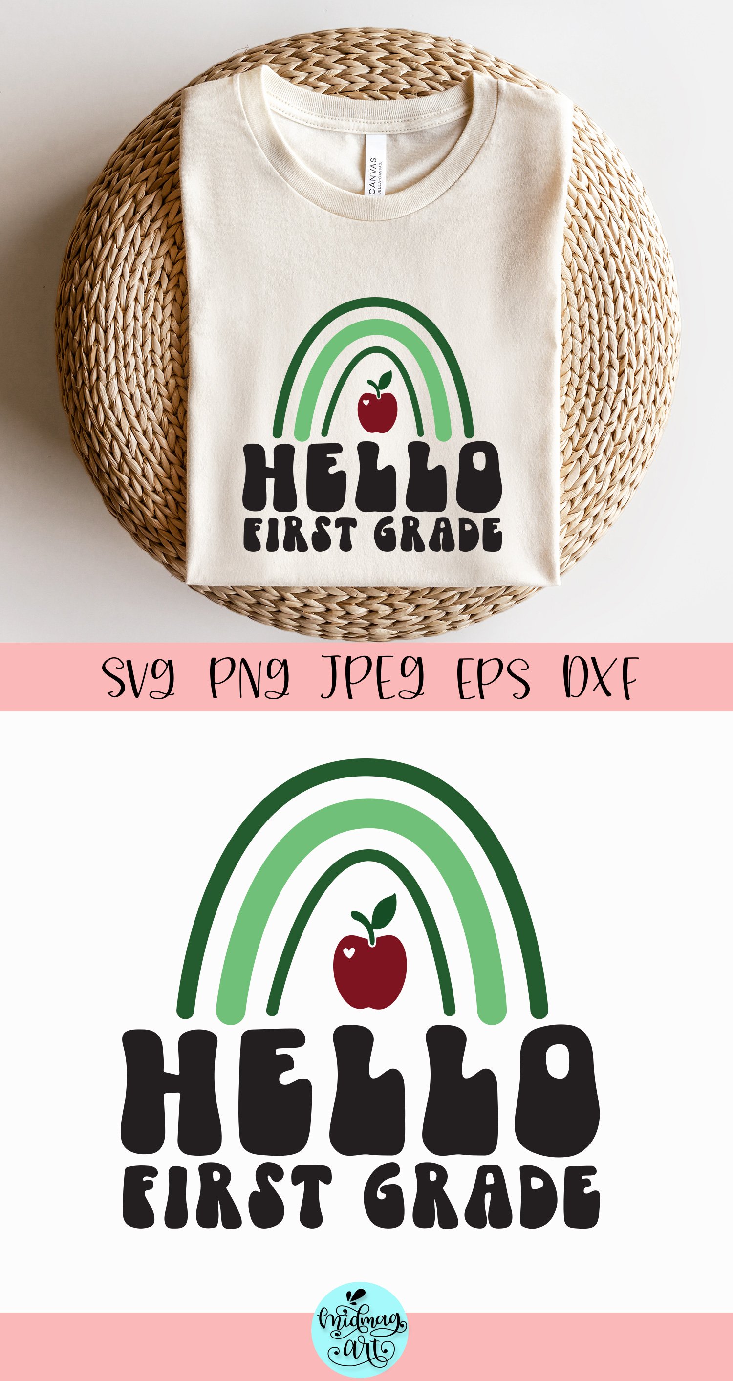 Hello first grade svg, back to school svg (1799545)
