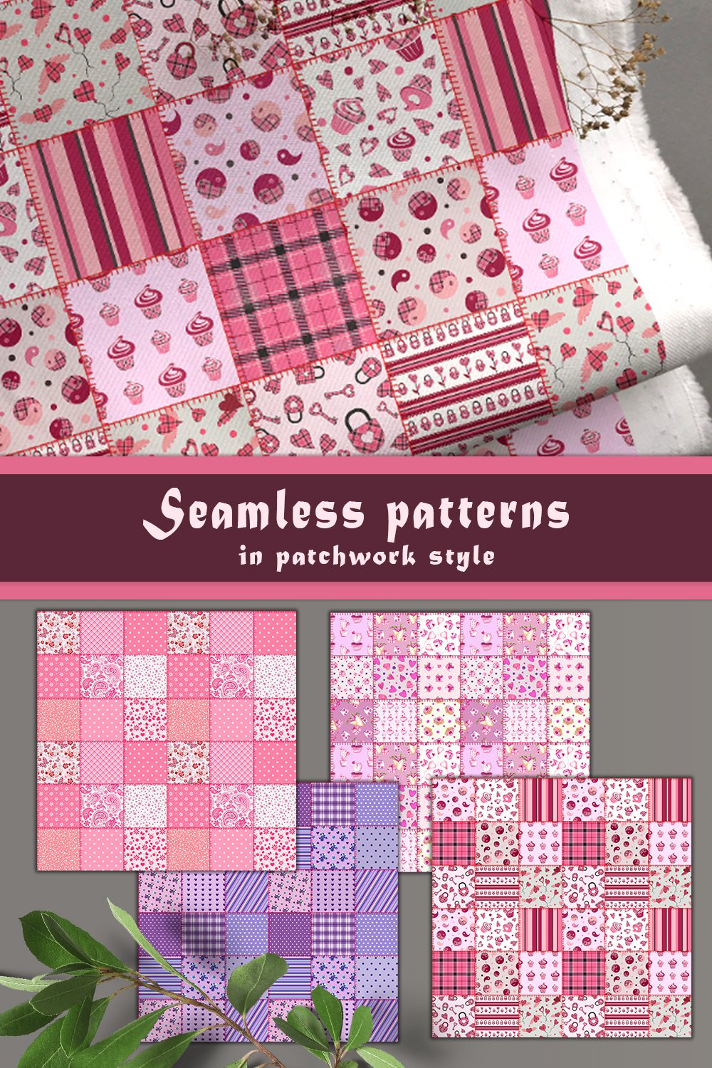 Seamless patterns in patchwork style