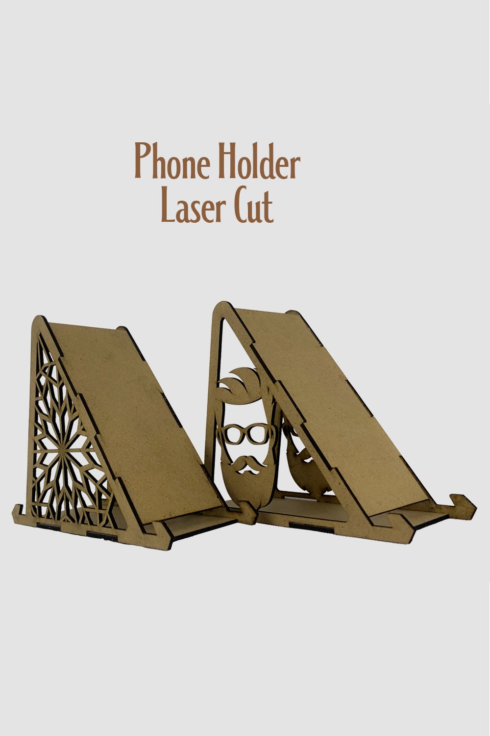 2 Mobile Phone Stand Holder SVG Laser Cut File (2408808)