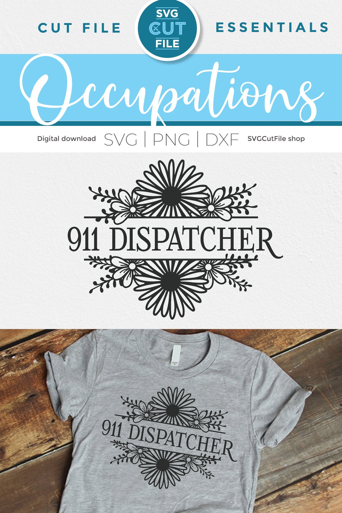 911 Dispatcher heart svg for crafters