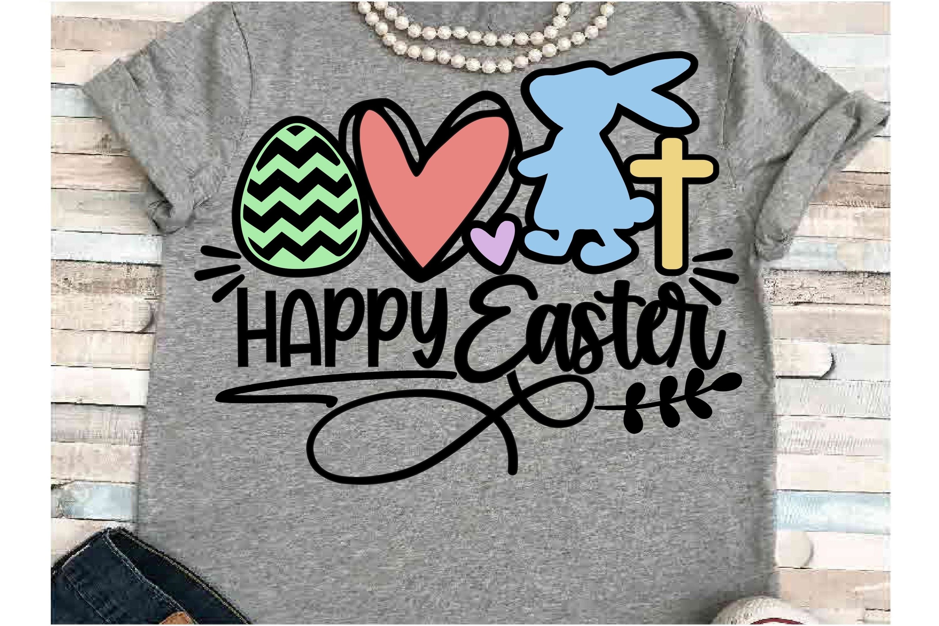 Happy Easter SVG DXF JPEG Silhouette Cameo Cricut (1265081)