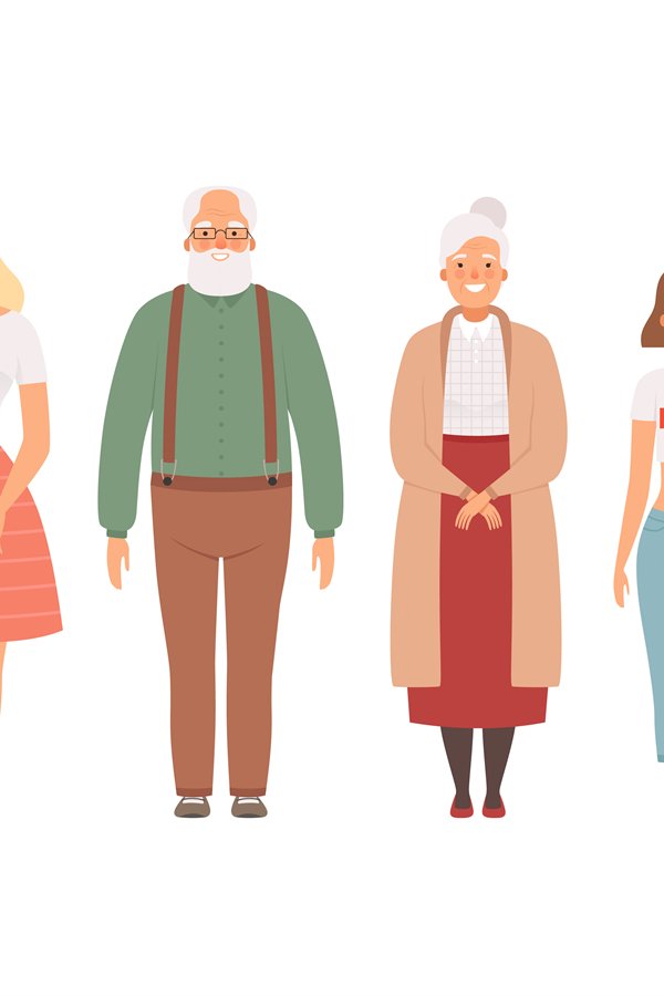 Big family portrait. Father mother daughter brother sister b