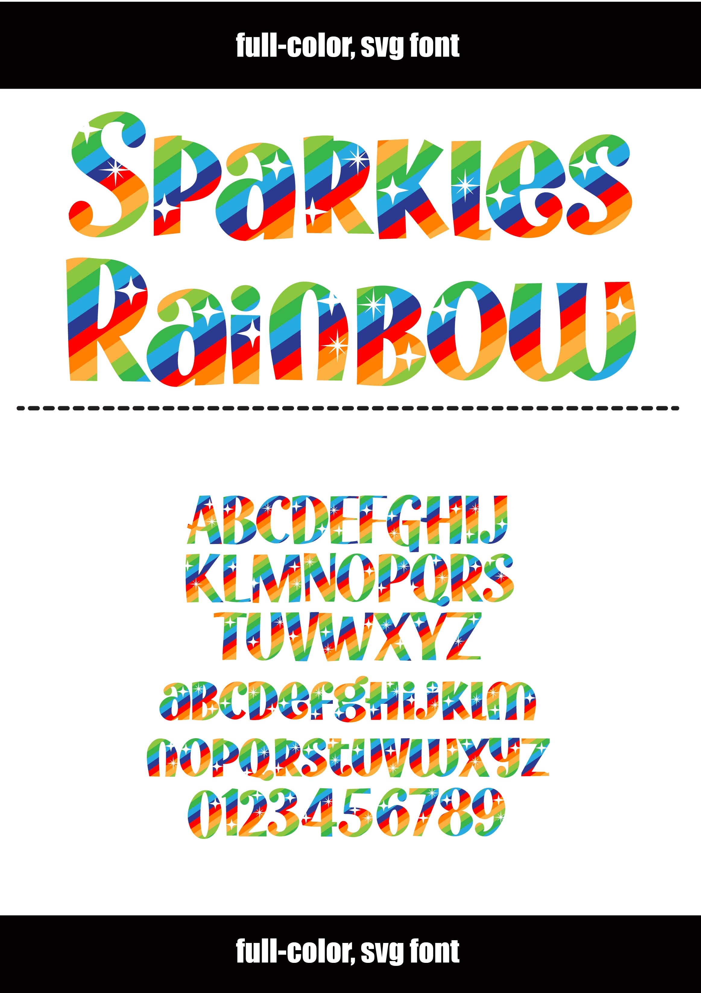 Full Color SVG Font Great for Spring or Easter