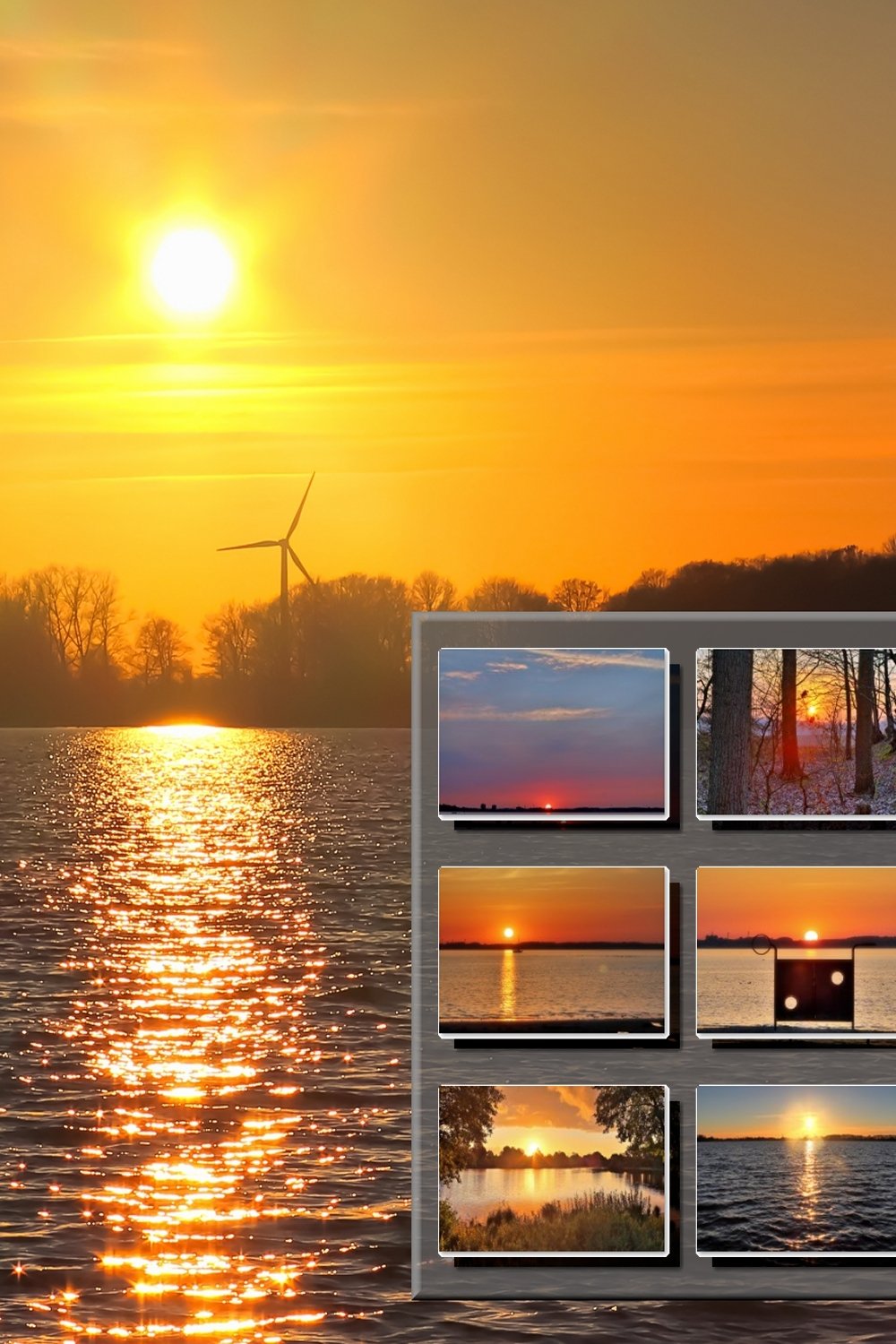 15x Beautiful orange sunset backgrounds