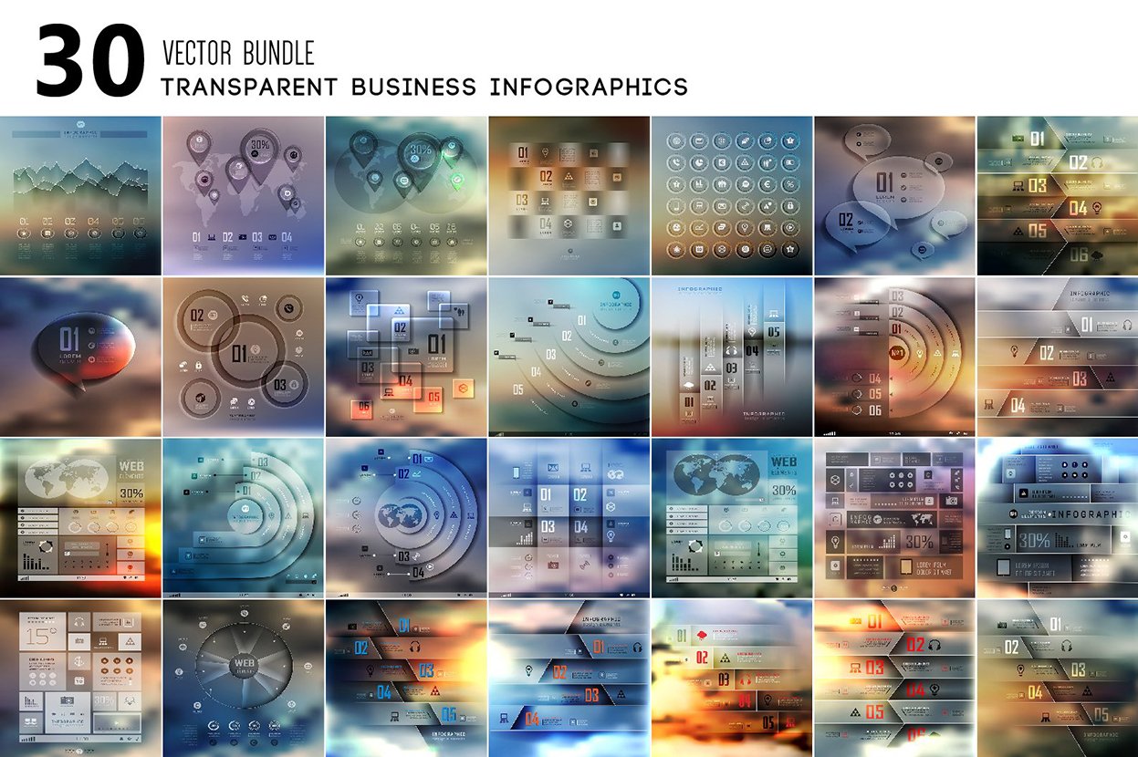 Transparent business Infographics