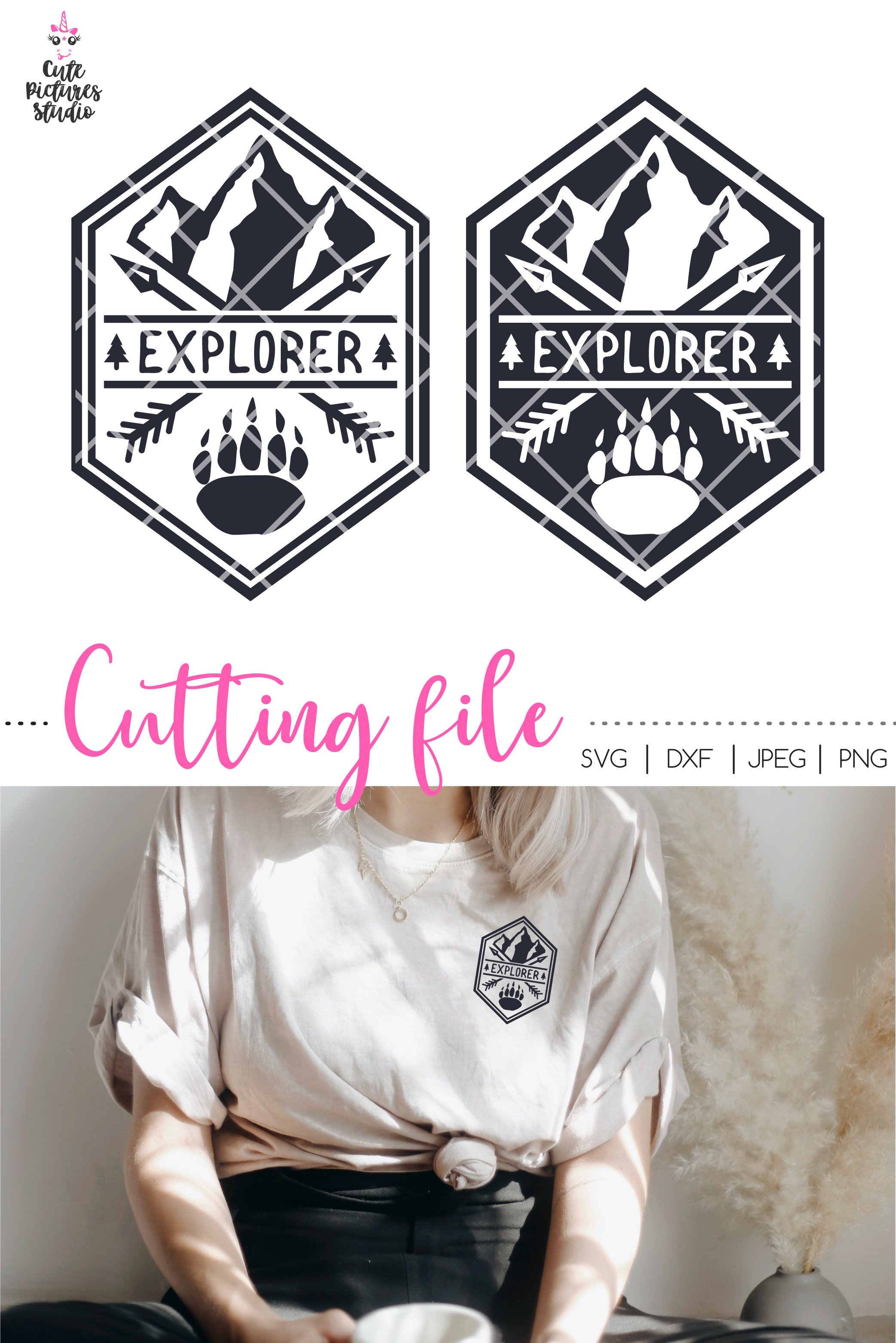 Explorer svg files for cricut, Mountain svg, Journey sticker