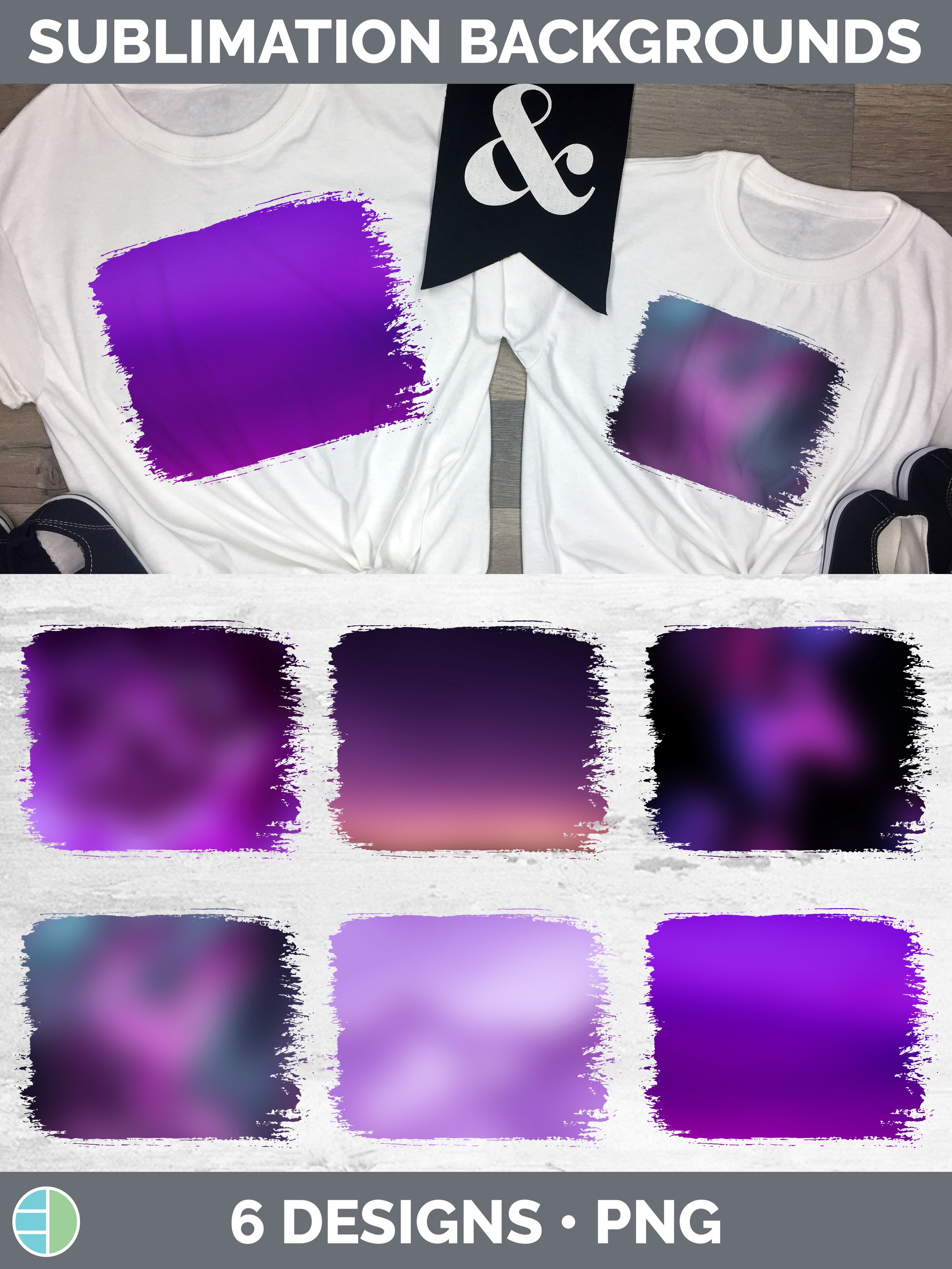 Purple Ombre Distressed Sublimation Background