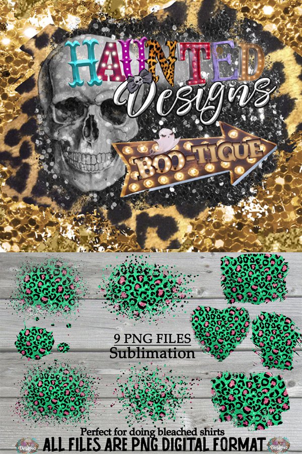 Glitter Cheetah Bleach Patches Sublimation Bundle (1278595)
