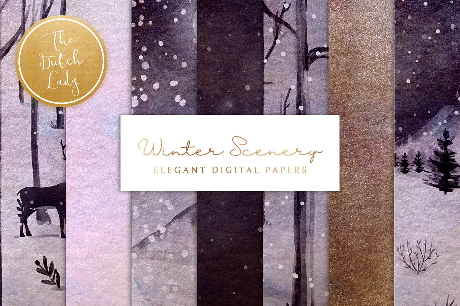 Digital Backgrounds & Papers - Christmas & Winter (383928)