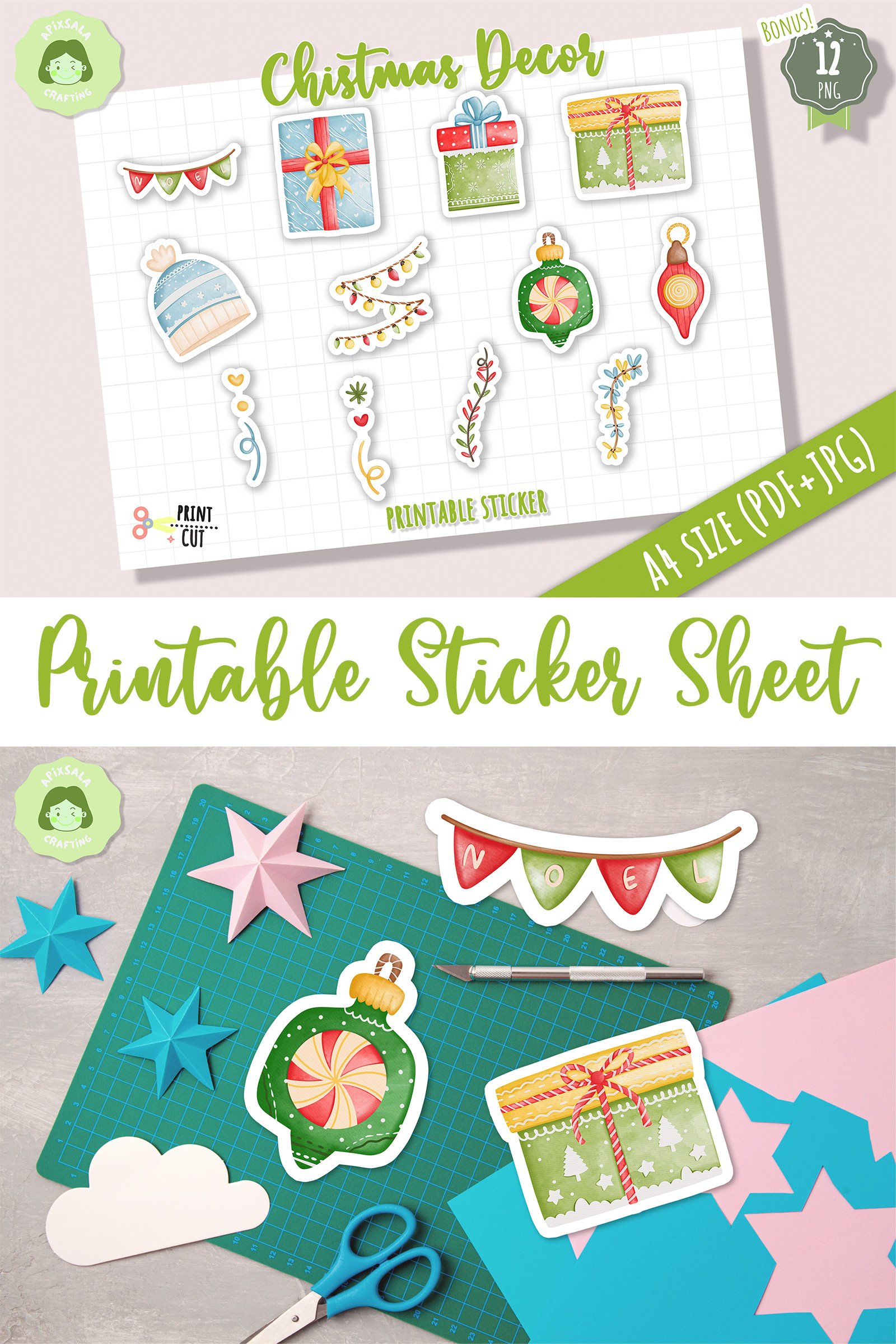 Christmas Decoration Sticker Sheet | Christmas (2263747)