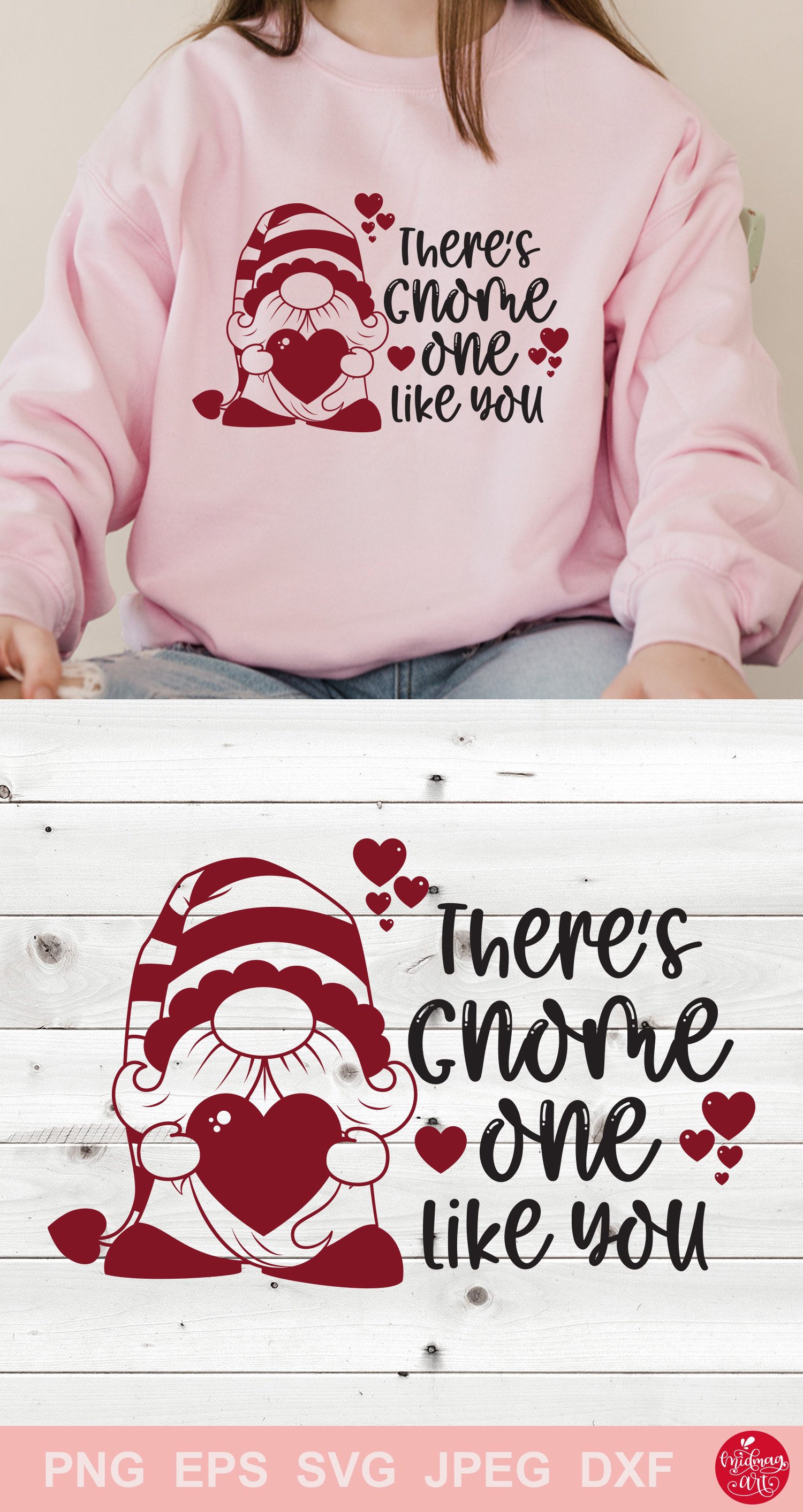 There's gnome one like you svg, valentine's day (2398330)