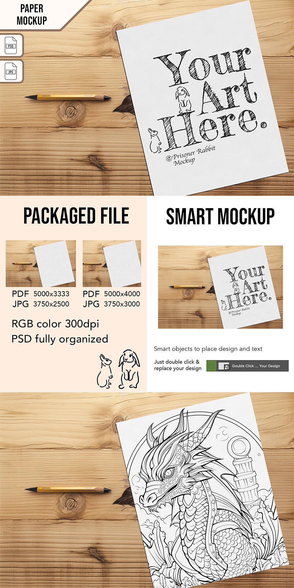 Sketch Pad Drawing Smart Mockup PSD & JPG Template (2776836)