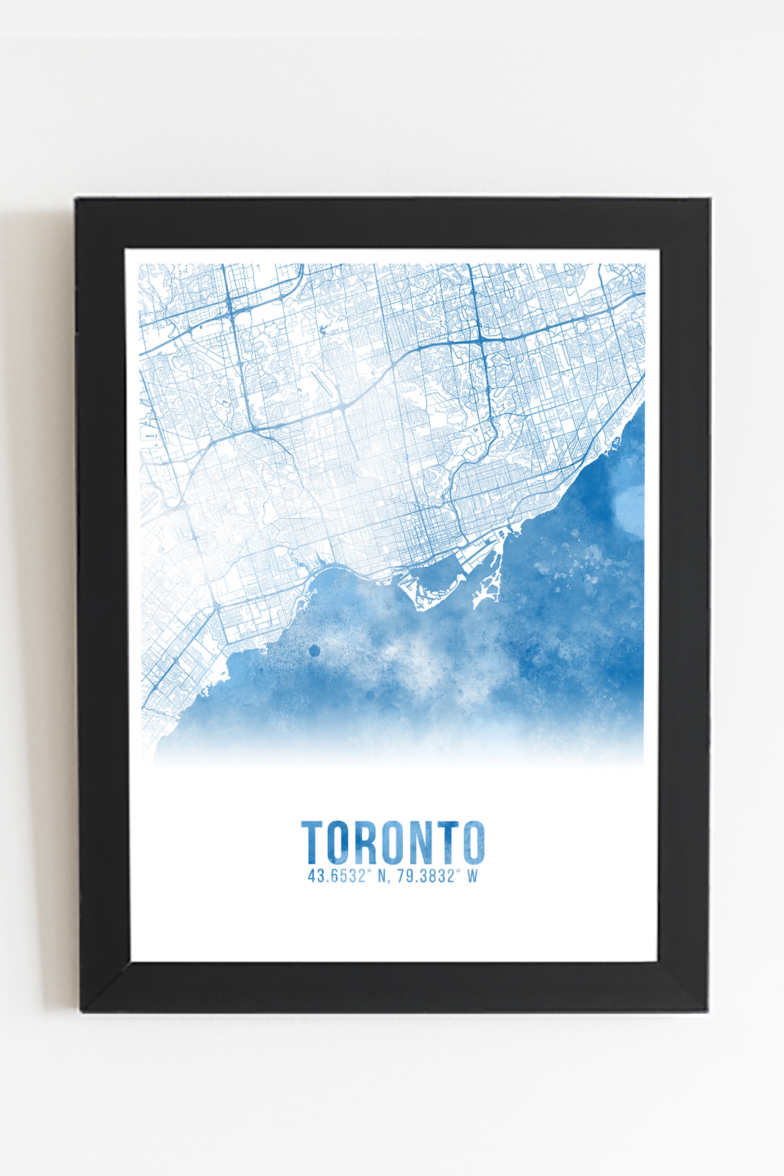 Toronto Watercolor City Map Poster