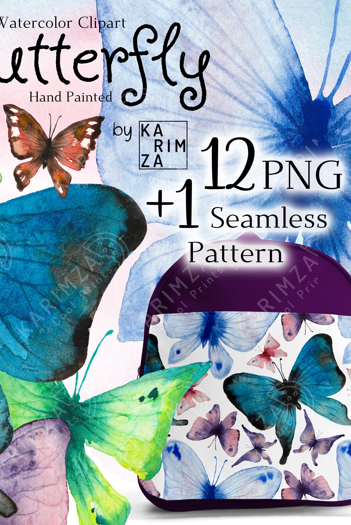 Butterfly png, WATERCOLOR Butterflies CLIPART
