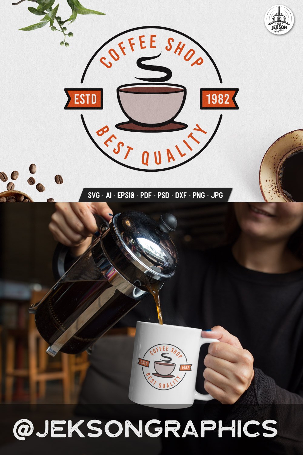 Coffee House SVG Design | Coffee SVG Cut File | Coffee Logo