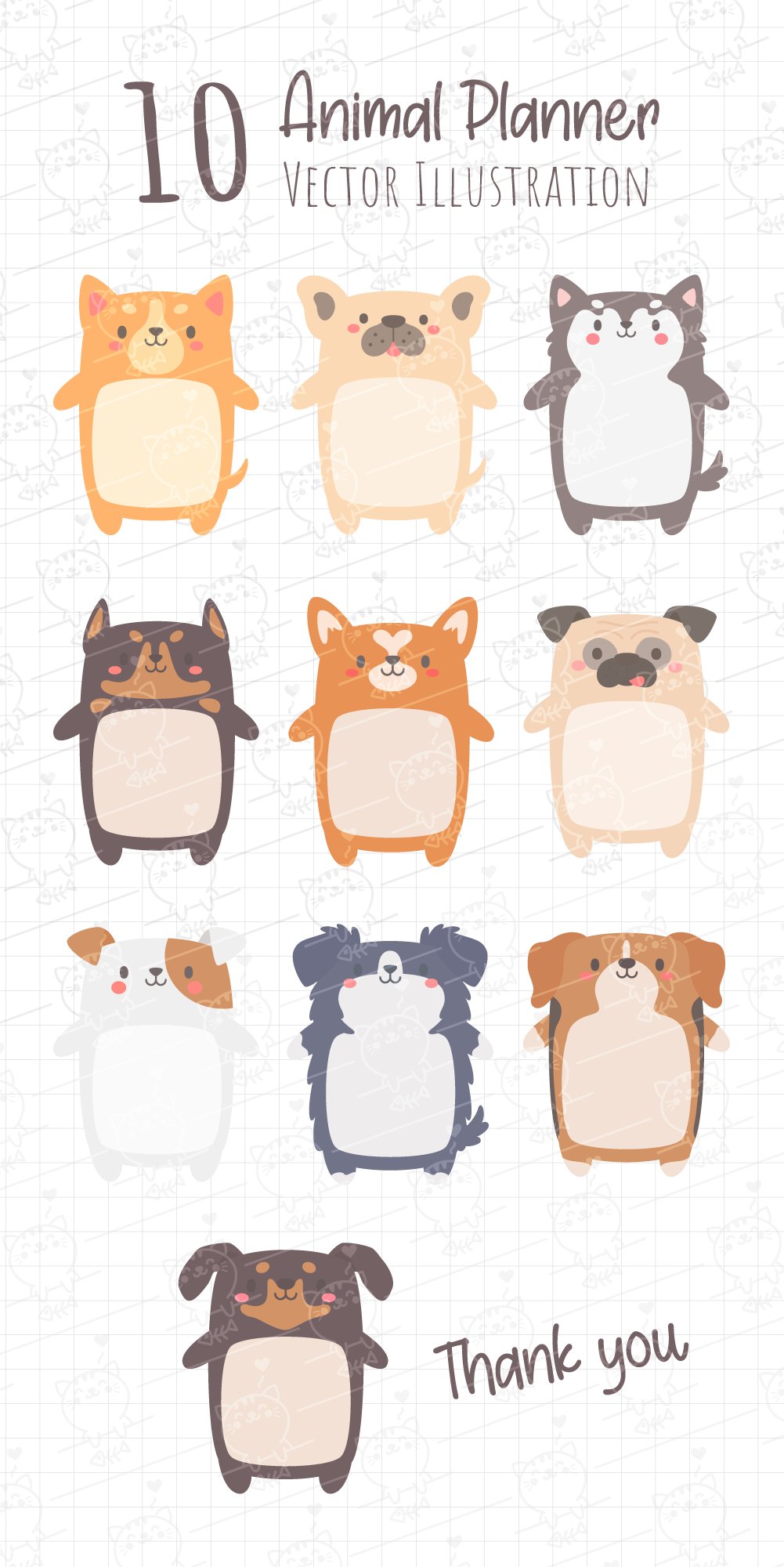 10 Animal Planner Clipart |Baby Animal PNG (2267179)