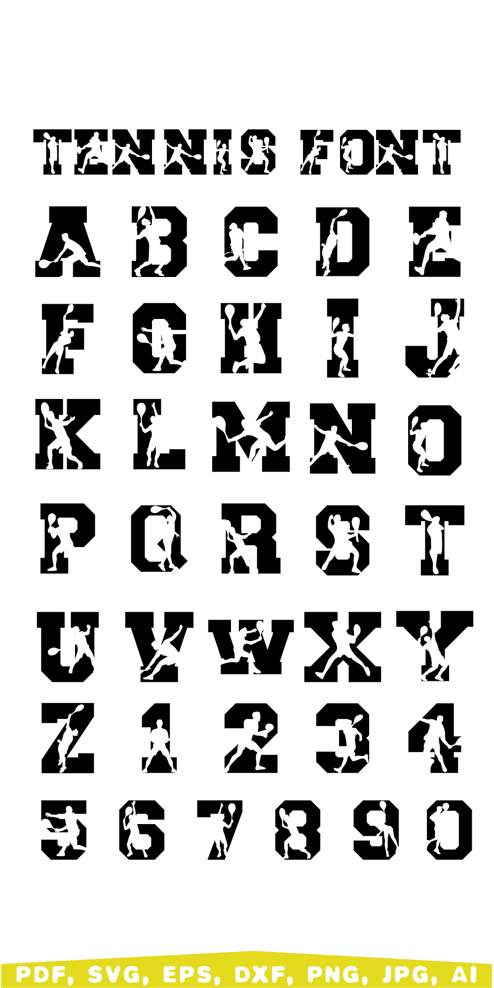 Tennis svg, Tennis font svg, Tennis alphabet svg (5469942)