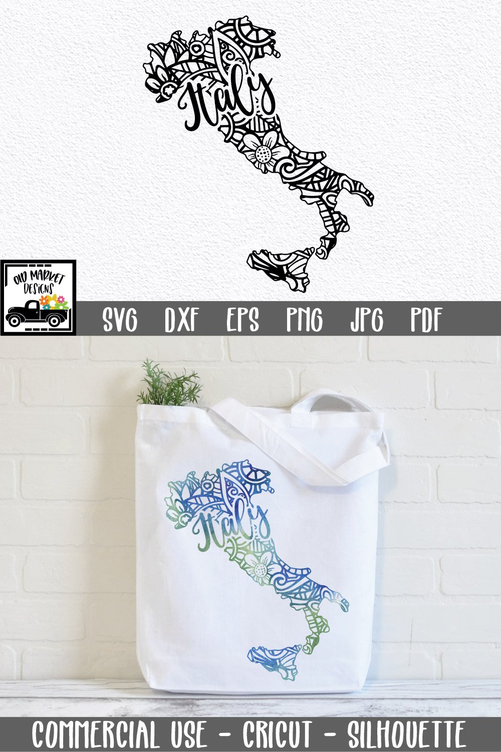 Italy SVG File - Italy Mandala Design