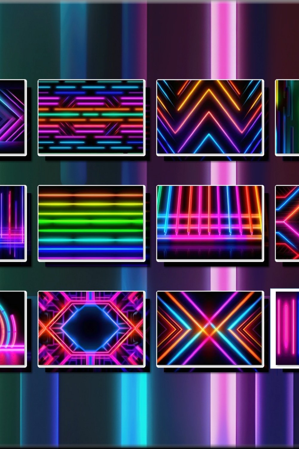 12x Neon Light Glow Backgrounds (2679447)