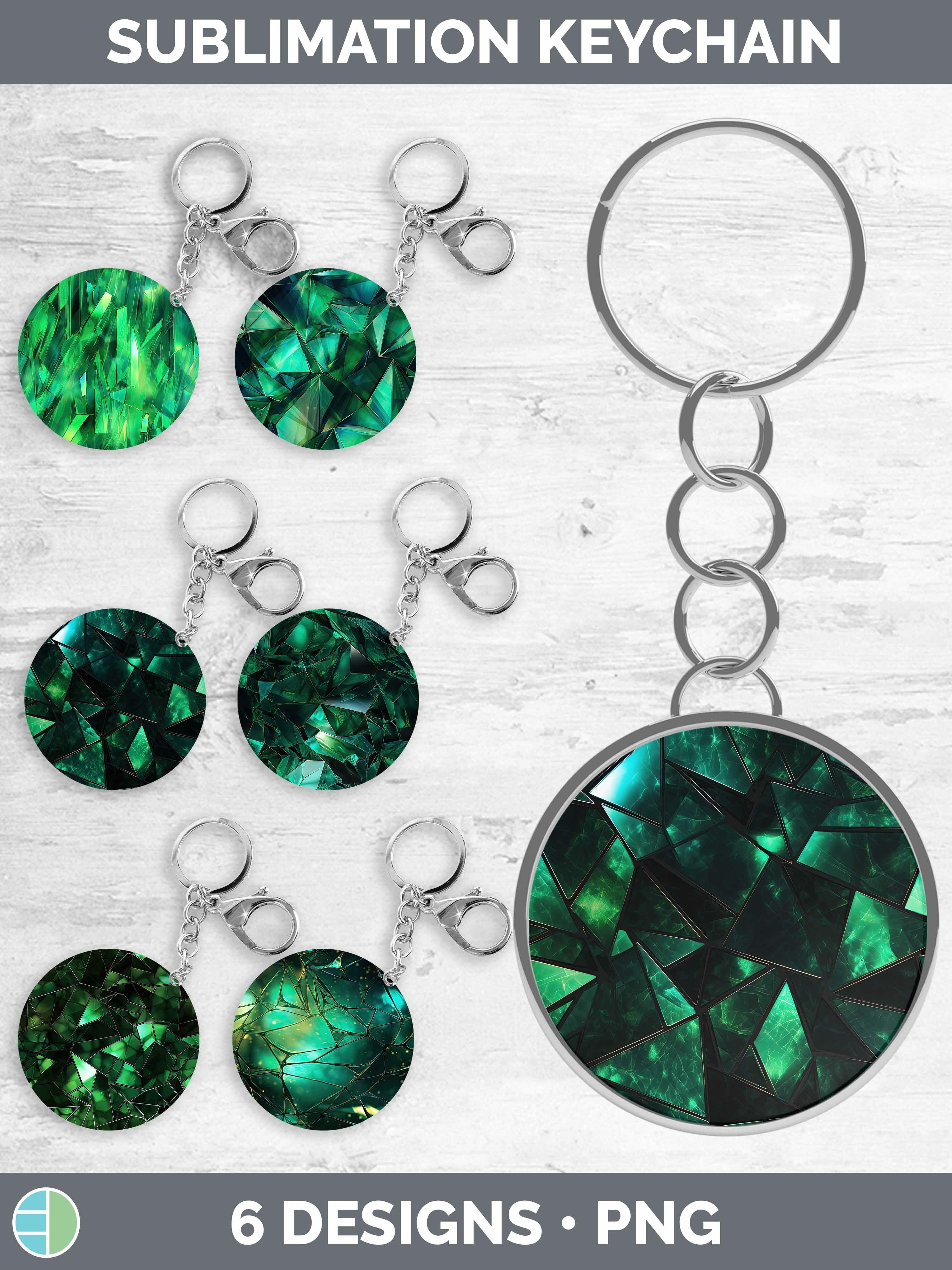 Holographic Green Keychain | Bundle Keyring Designs