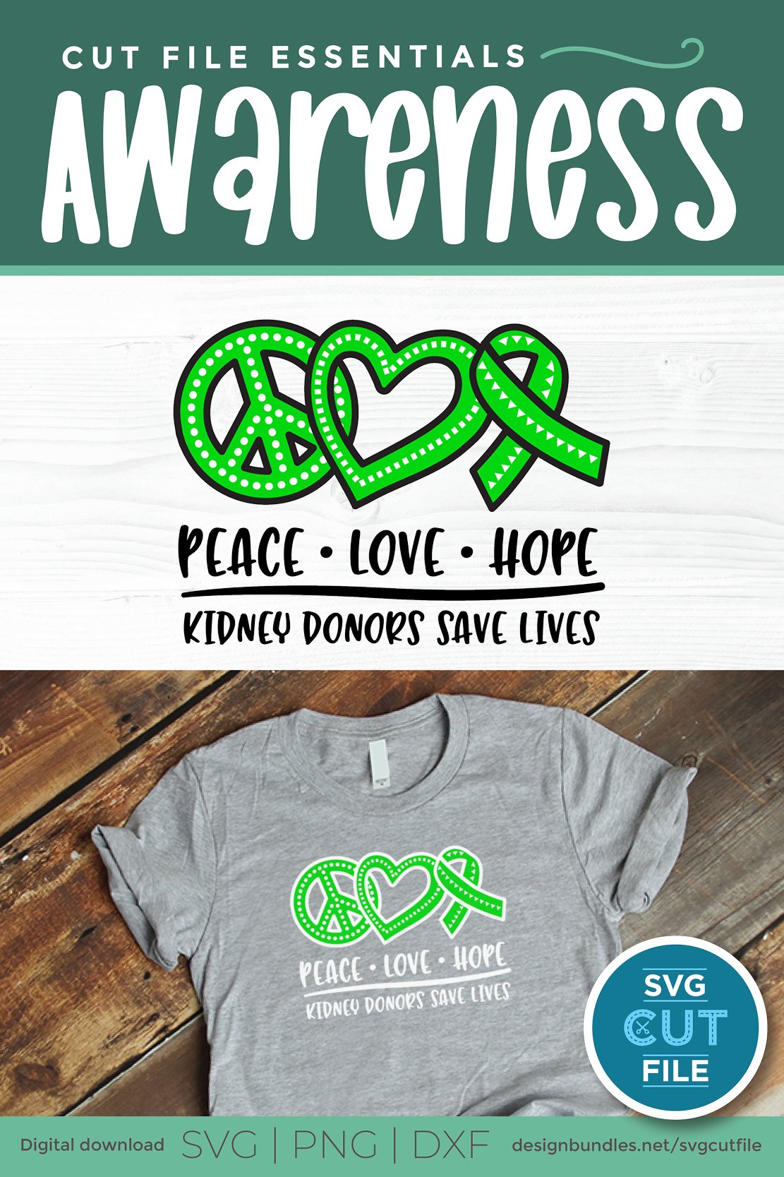 Kidney donor svg - a peace love hope kidney donation svg