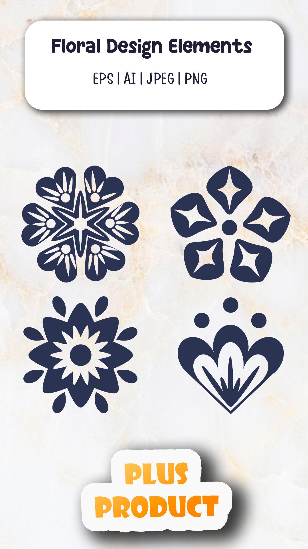 Decorative Flowers SVG | Floral Design Elements (4780005)