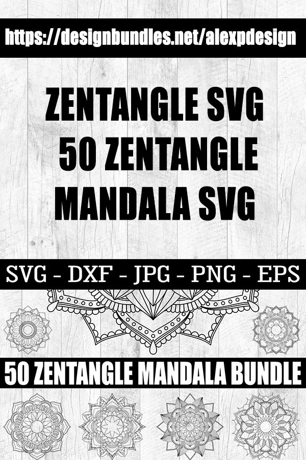 Zentangle SVG - 50 Zentangle Mandala SVG (435280)