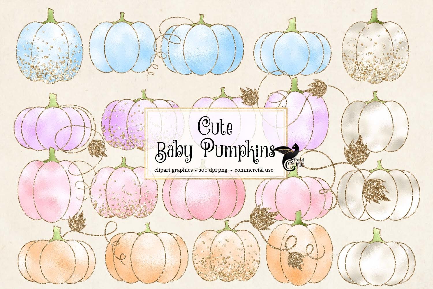 Cute Baby Pumpkins Clipart