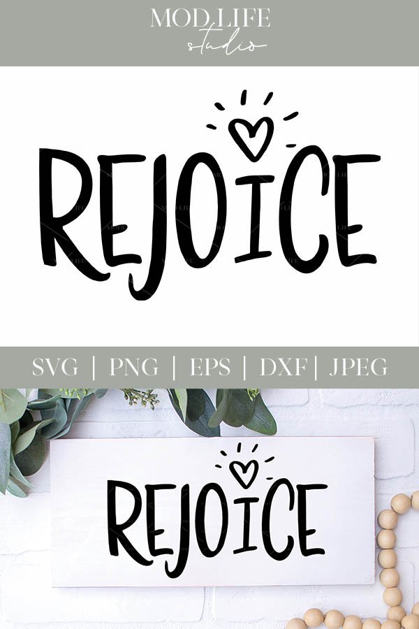 Rejoice SVG Cut File - SVG PNG JPEG DXF EPS