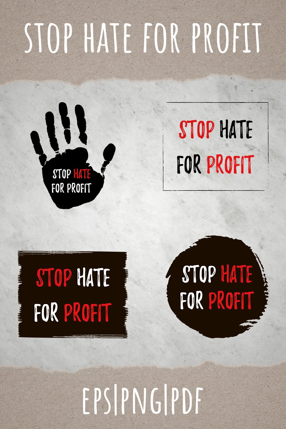 Stop Hate For Profit sign Anti advertising quote (909336)