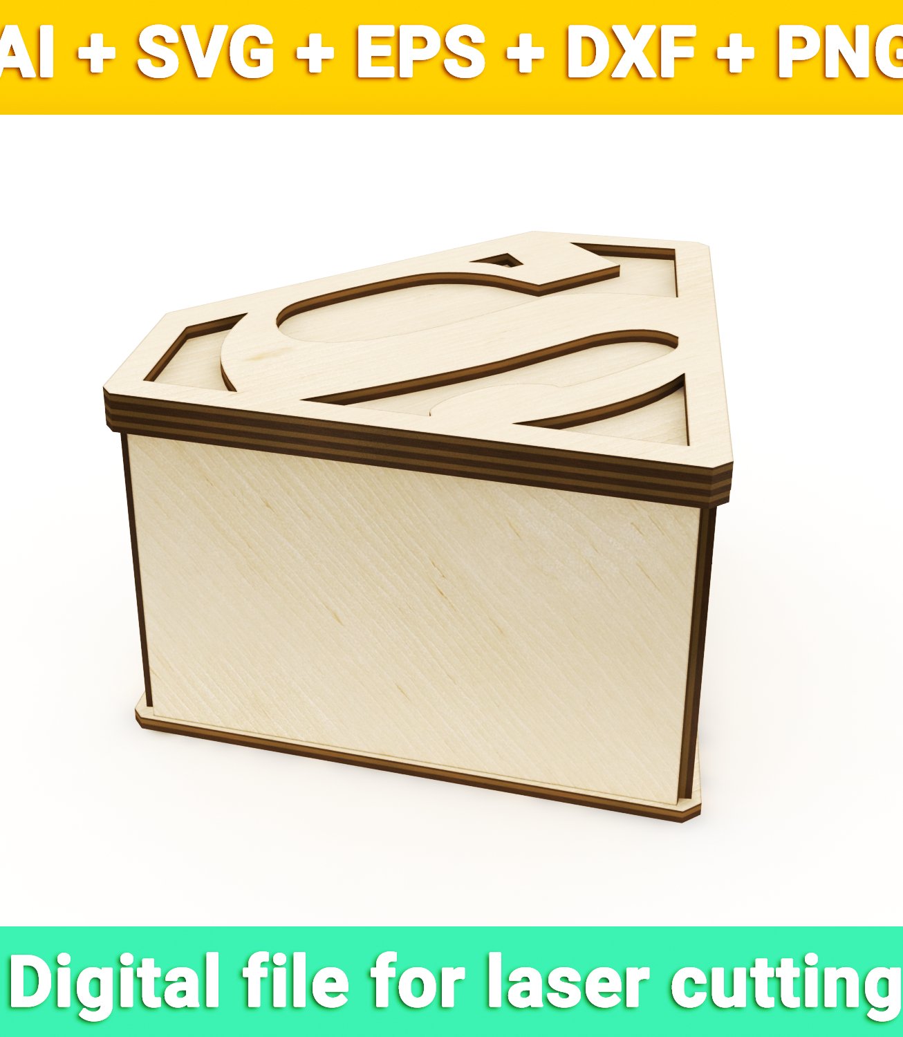 Card box vector for CNC svg vector file