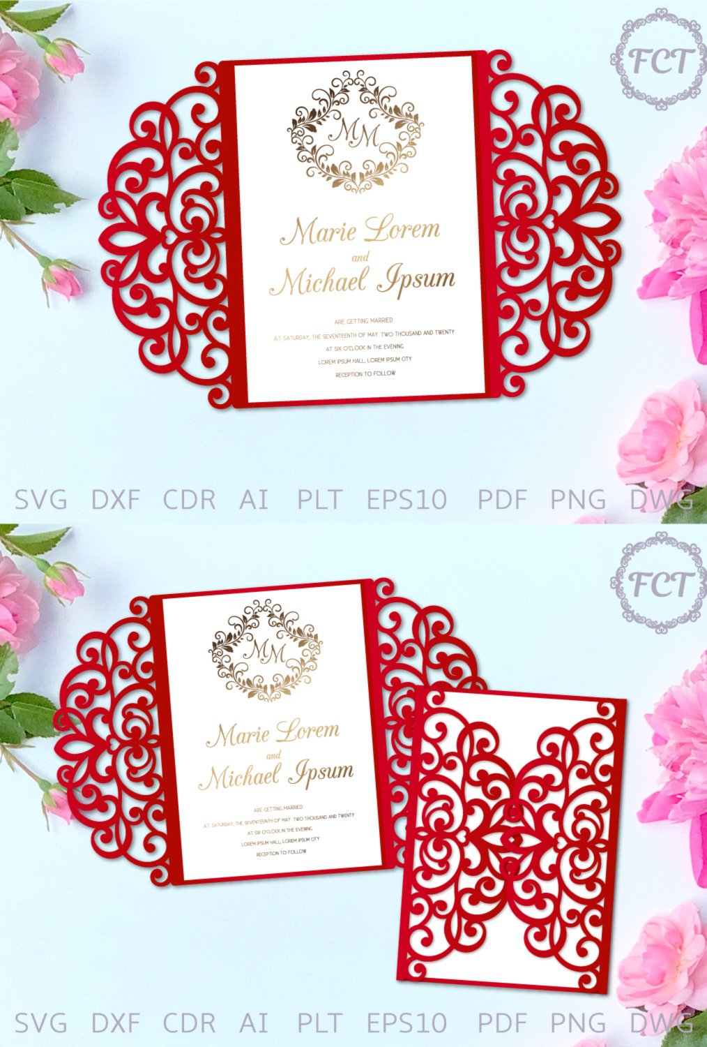 Gate invitation card 5x7| Wedding invitation SVG Cricut