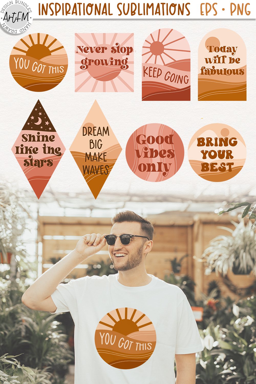 Inspirational Quotes Sublimation | Motivational Saying PNG