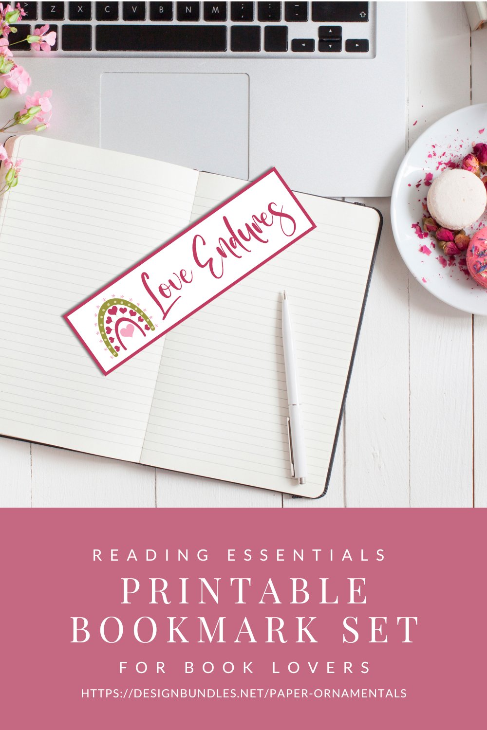 Bookmark, Printable Bookmark Set, Love Boho Rainbow Bookmark