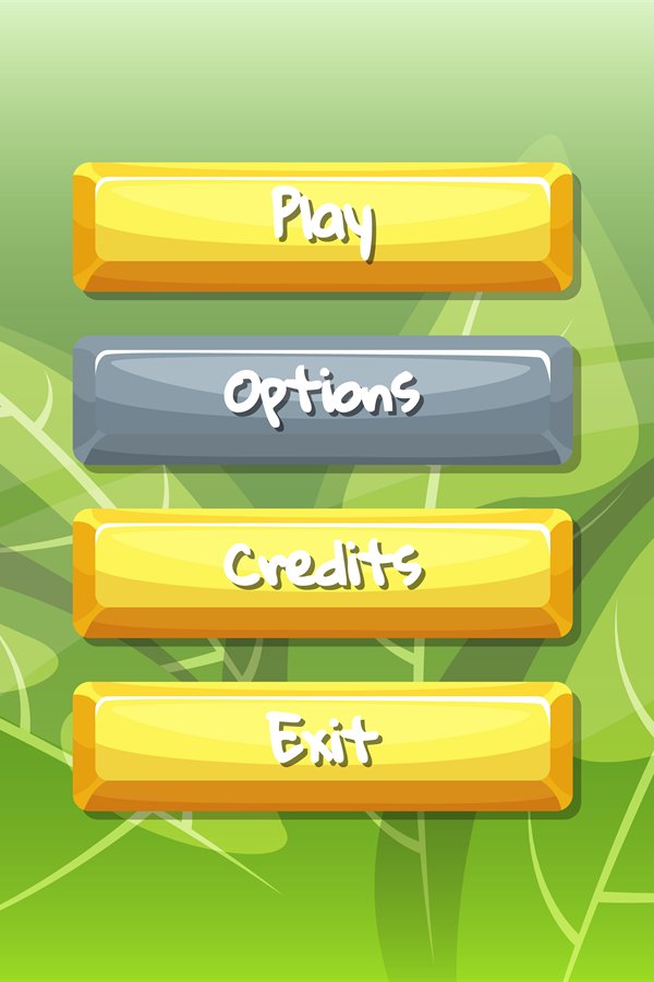 Vector cartoon buttons