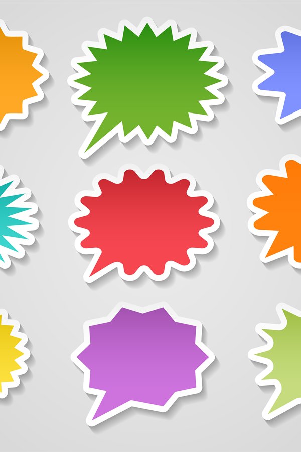 Star burst stickers set (1195706)