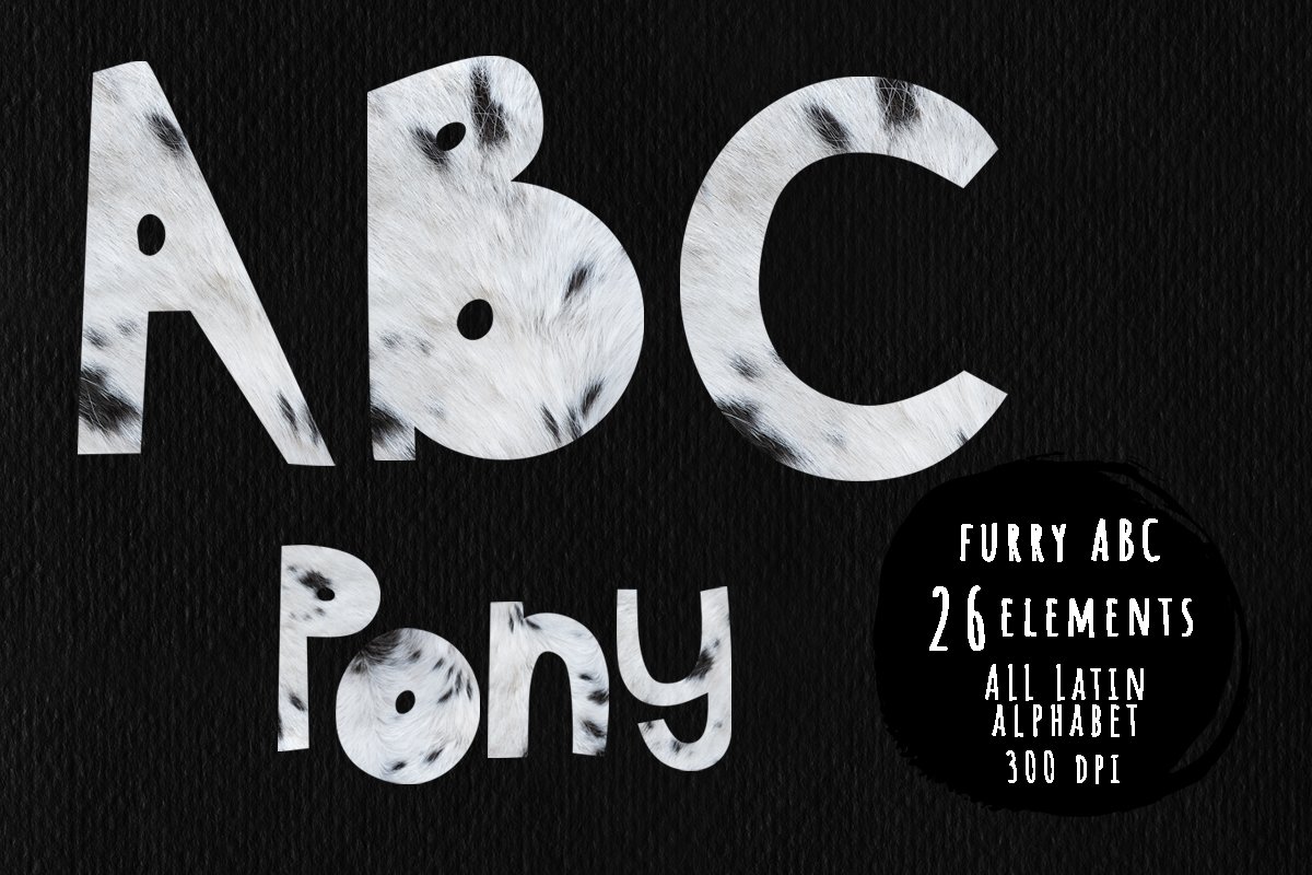 Fluffy pony- alphabet bundle