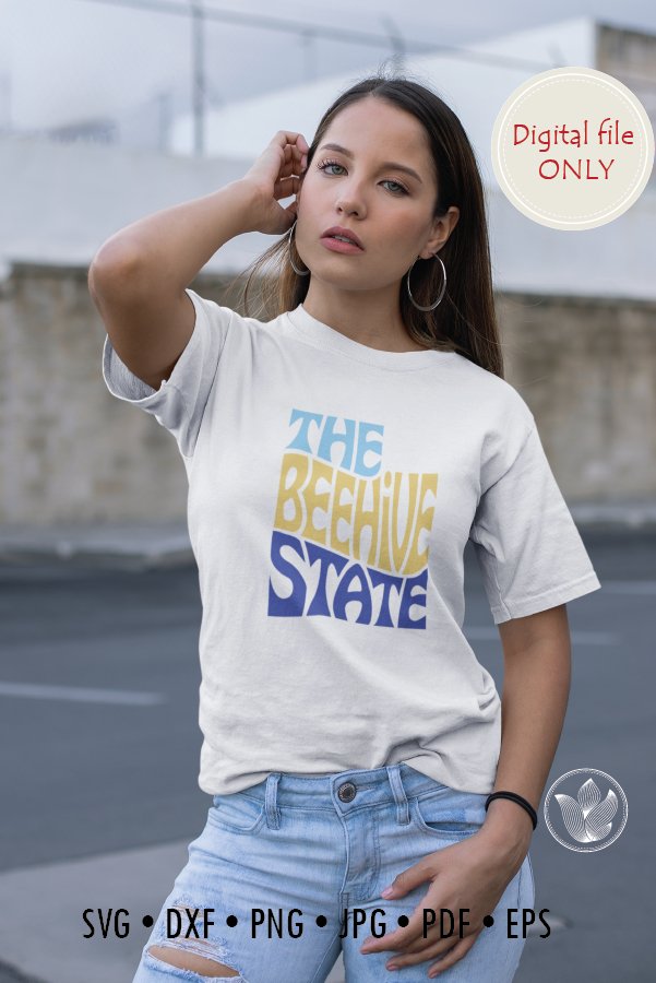 The Beehive State Cut File | Utah Word Art