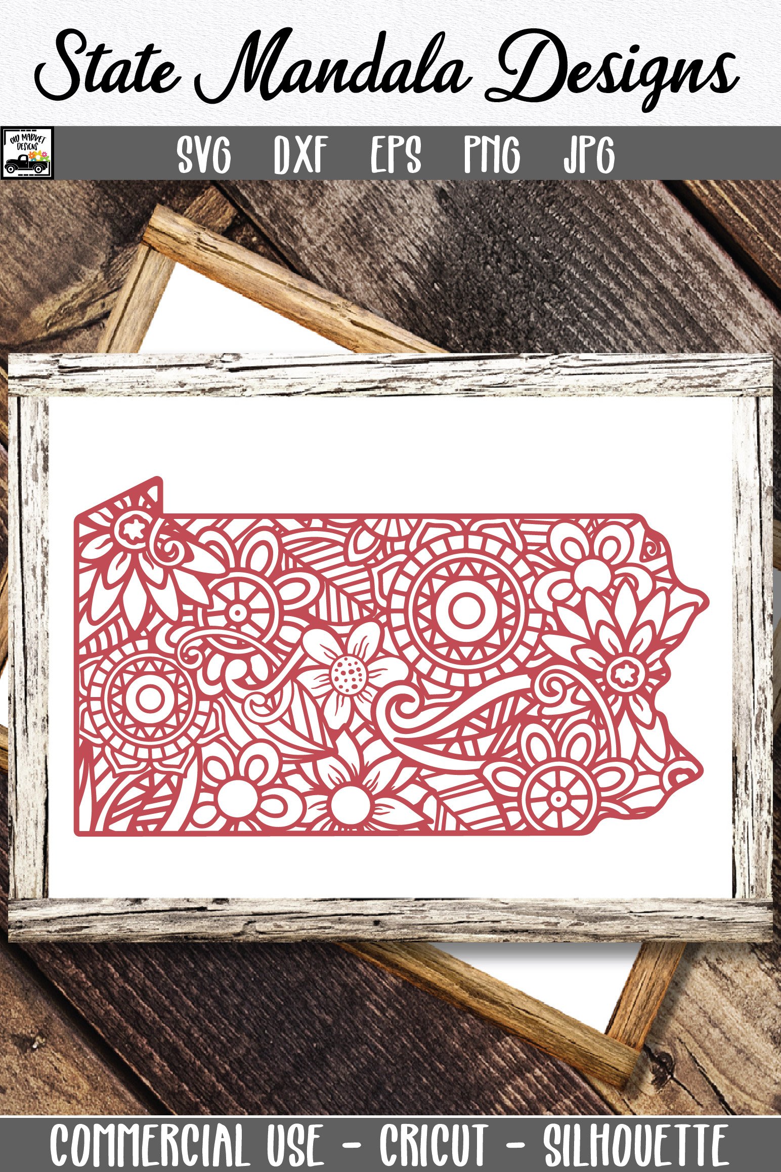 Pennsylvania SVG File - Pennsylvania State Mandala SVG File