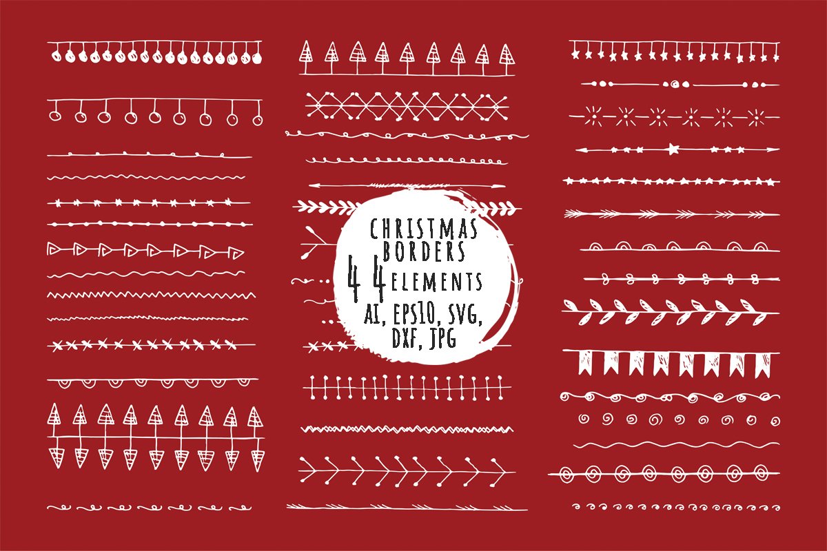 Christmas doodle borders (922109)